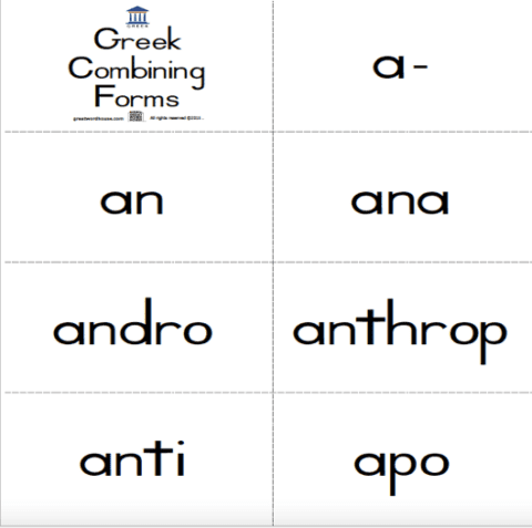 Greek Combining Forms | Great Word House™